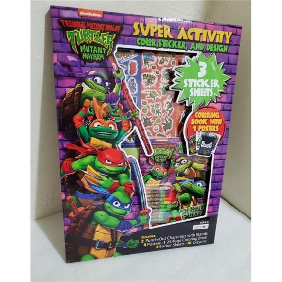 mutant | Toys | Mutant Mayhem Tmnt Movie Activity Playset Poster Crayon ...